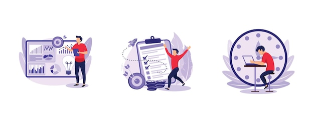 Premium Vector Project Lifecycle Project Initiation And Closure Deadline Documentation