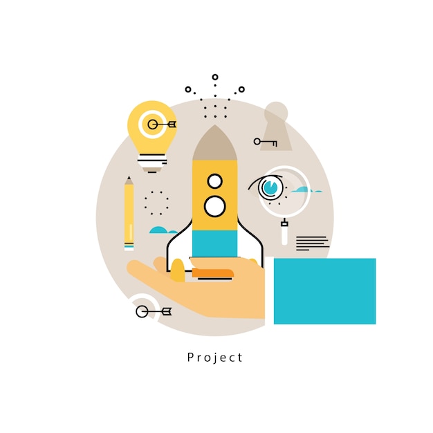 Premium Vector | Project startup flat vector illustration design ... Premium Vector | Project startup flat vector illustration design ...