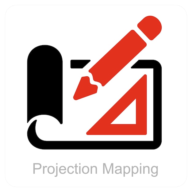 Premium Vector | Projection Mapping and projection icon concept Premium Vector | Projection Mapping and projection icon concept