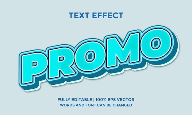 Premium Vector Promo 3d Style Editable Text Effect Template