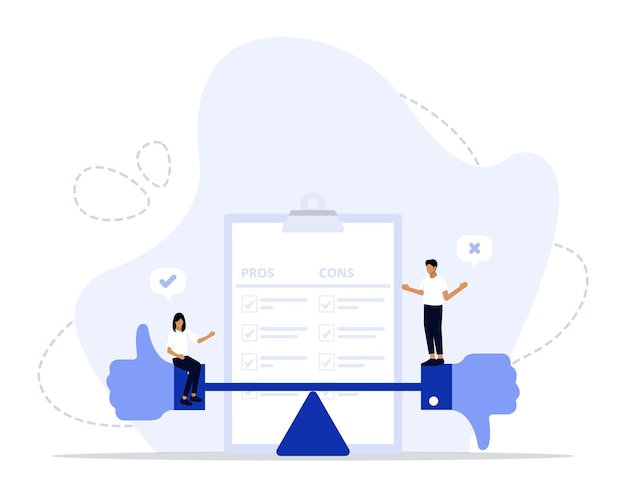 Premium Vector | Pros and cons concept illustration Premium Vector | Pros and cons concept illustration
