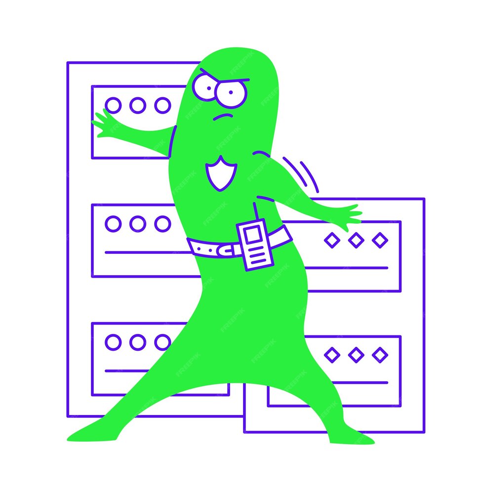 Premium Vector | Protecting server Premium Vector | Protecting server