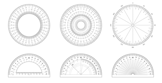 Premium Vector | Protractor. angles measuring tool, round 360 ... Premium Vector | Protractor. angles measuring tool, round 360 ...