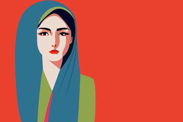 Premium Vector | Proud Iranian woman wearing a hijab Women's protest in ... Premium Vector | Proud Iranian woman wearing a hijab Women's protest in ...