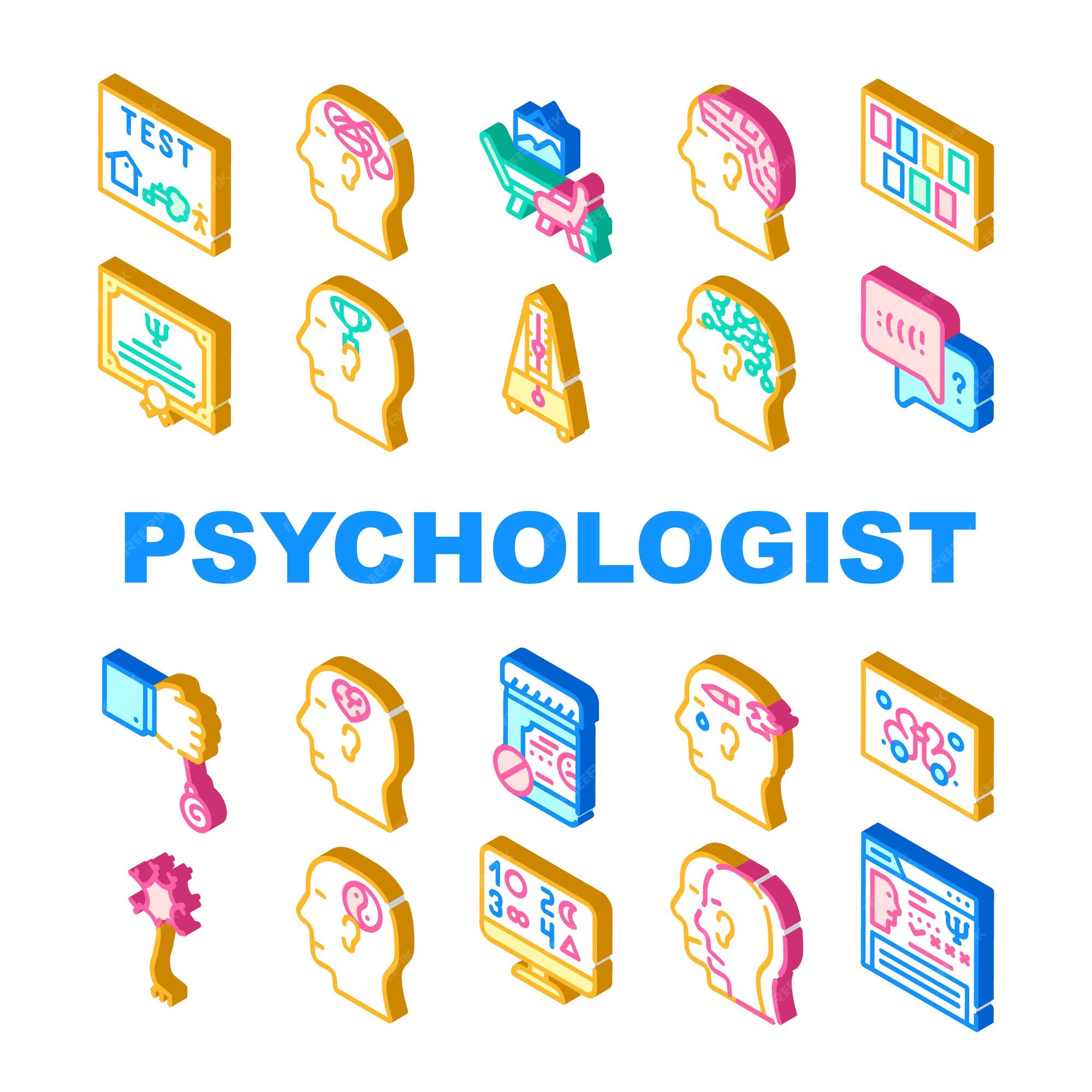 Premium Vector | Psychologist doctor collection icons set vector ... Premium Vector | Psychologist doctor collection icons set vector ...