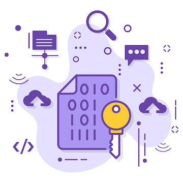 Premium Vector | Public and private api key encryption concept, secure hash algorithm vector design,