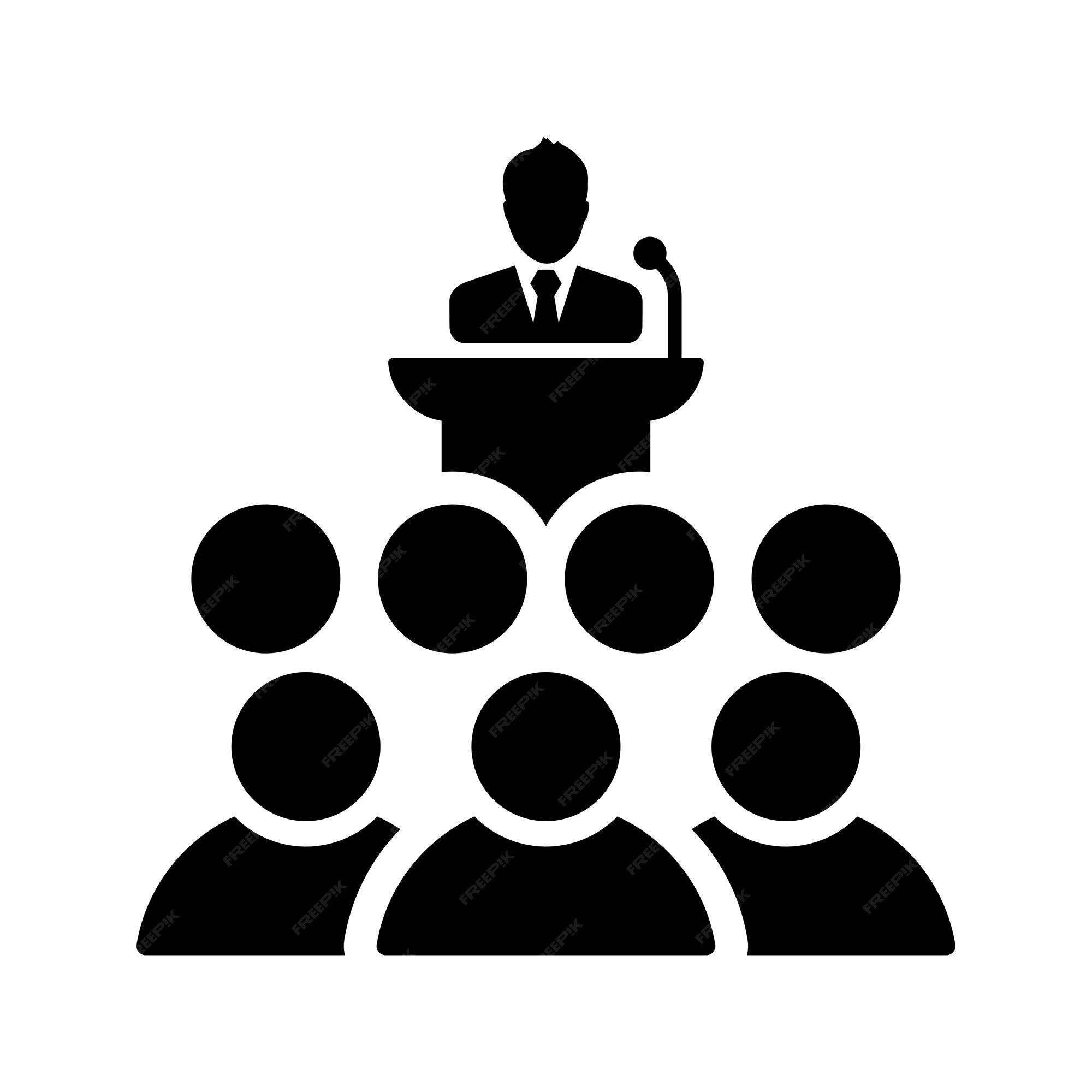 Premium Vector | Public Speech icon Premium Vector | Public Speech icon