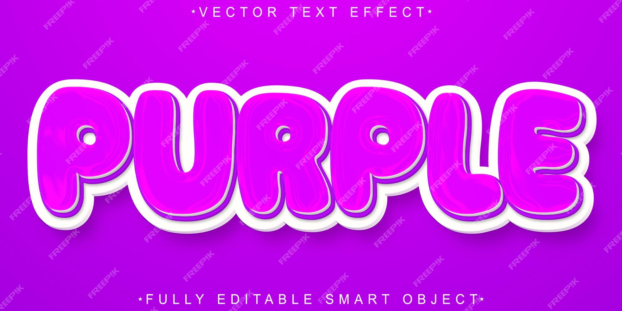 Premium Vector | Purple Vector Editable Text Effect Template Premium Vector | Purple Vector Editable Text Effect Template