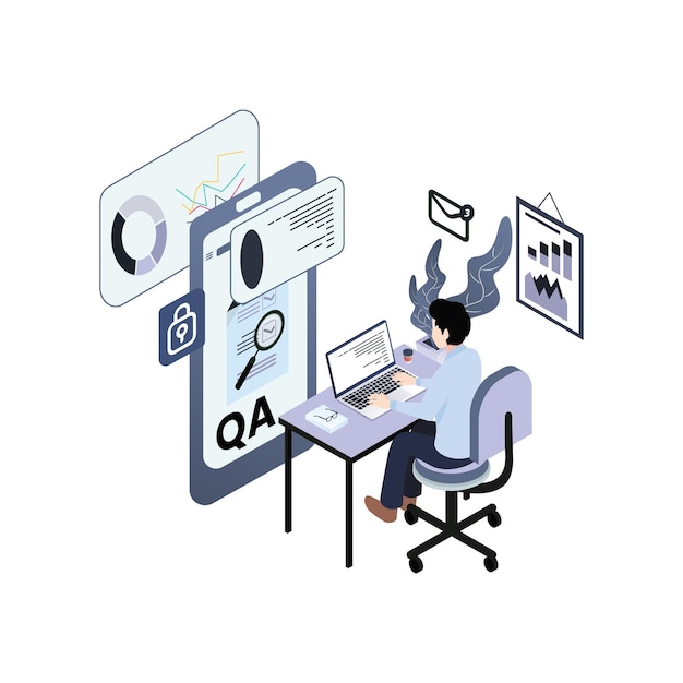 Premium Vector | Qa engineers concept illustration Premium Vector | Qa engineers concept illustration