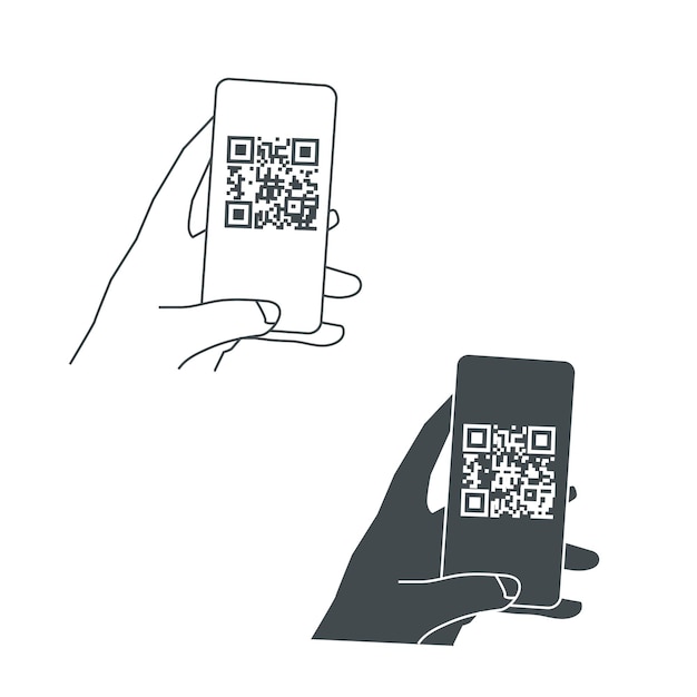 Premium Vector | Qr code scanning concept icon stock illustration Premium Vector | Qr code scanning concept icon stock illustration