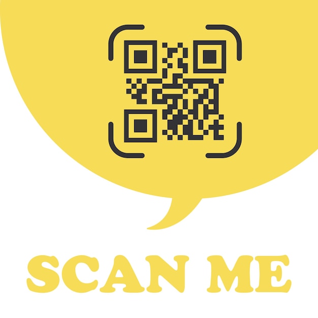 Premium Vector | Qr code for smartphone inscription scan me with ... Premium Vector | Qr code for smartphone inscription scan me with ...
