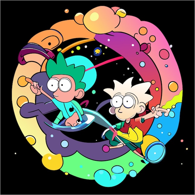 Premium Vector | Quantum chronicles physicists embark on multiverse journey Premium Vector | Quantum chronicles physicists embark on multiverse journey