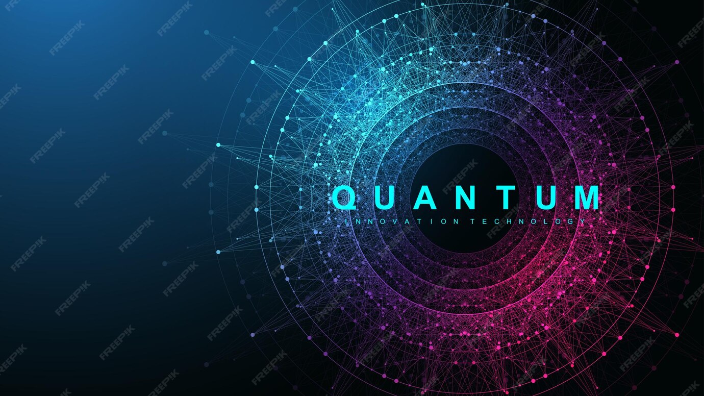 Premium Vector | Quantum computer innovation technology concept Sphere explosion background Deep ...