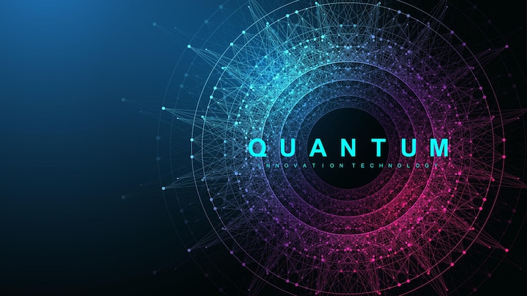 Premium Vector | Quantum computer innovation technology concept Sphere explosion background Deep ...