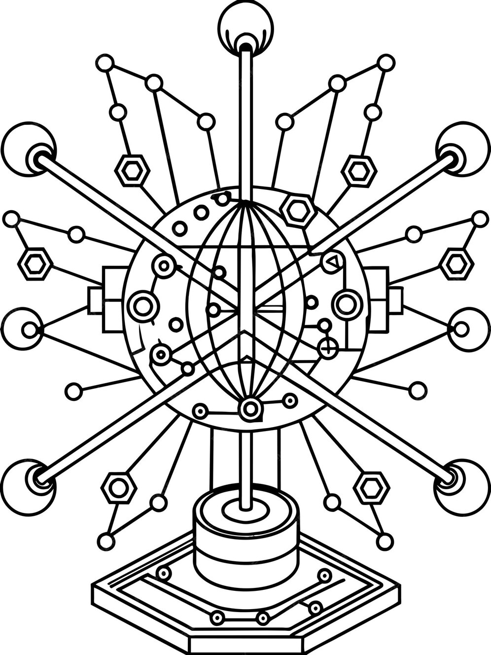 Premium Vector | Quantum computer programming vector graphics ...