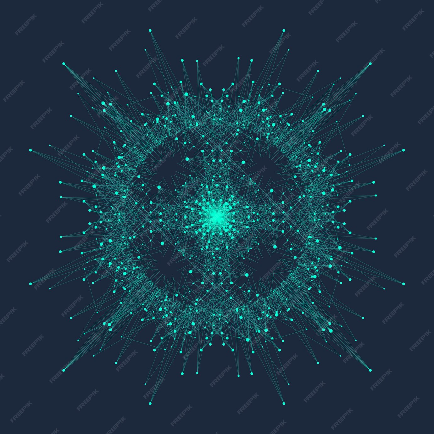 Premium Vector | Quantum computer technology concept. deep learning ...