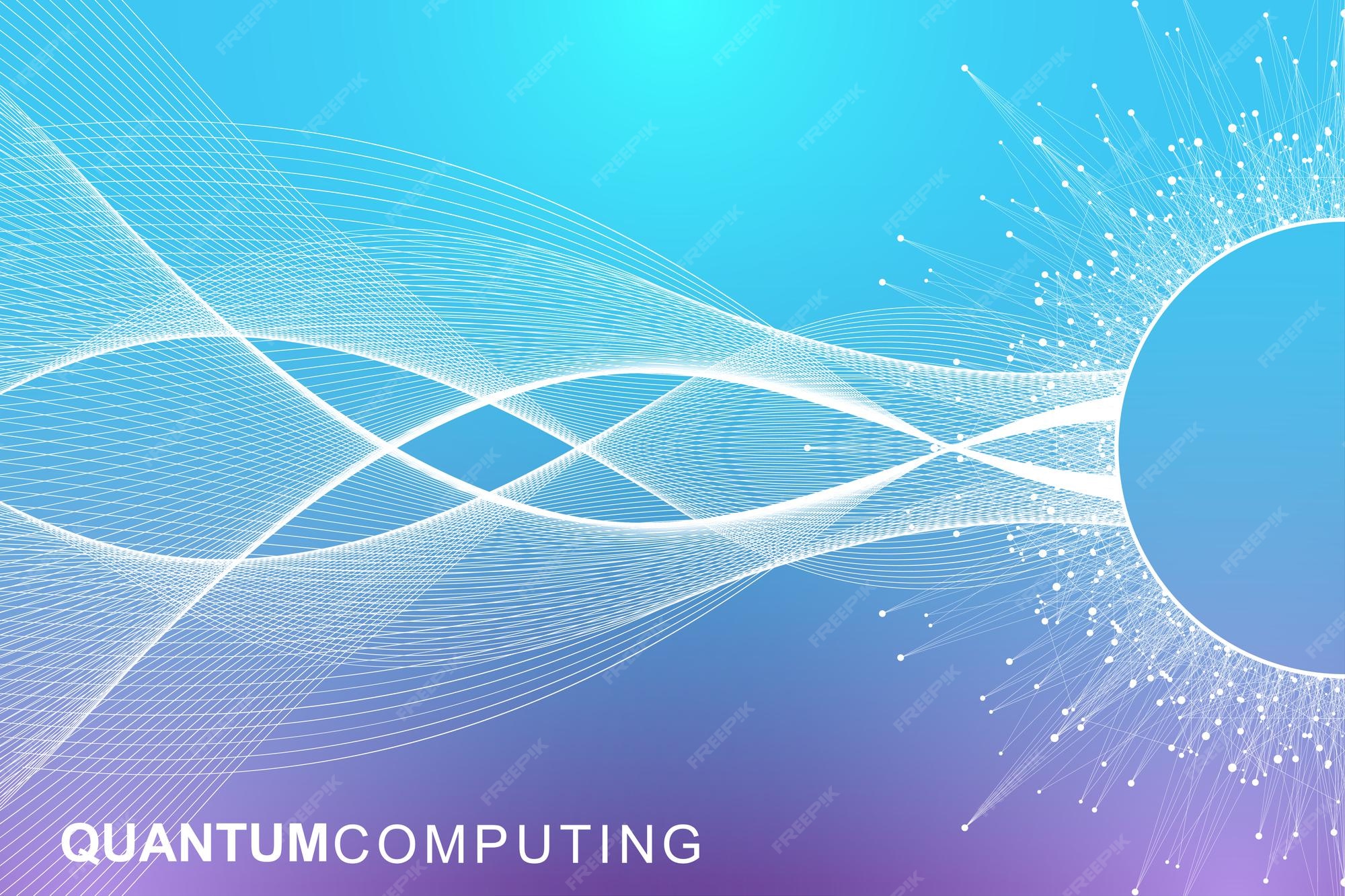 Premium Vector | Quantum computer technology concept. deep learning ...