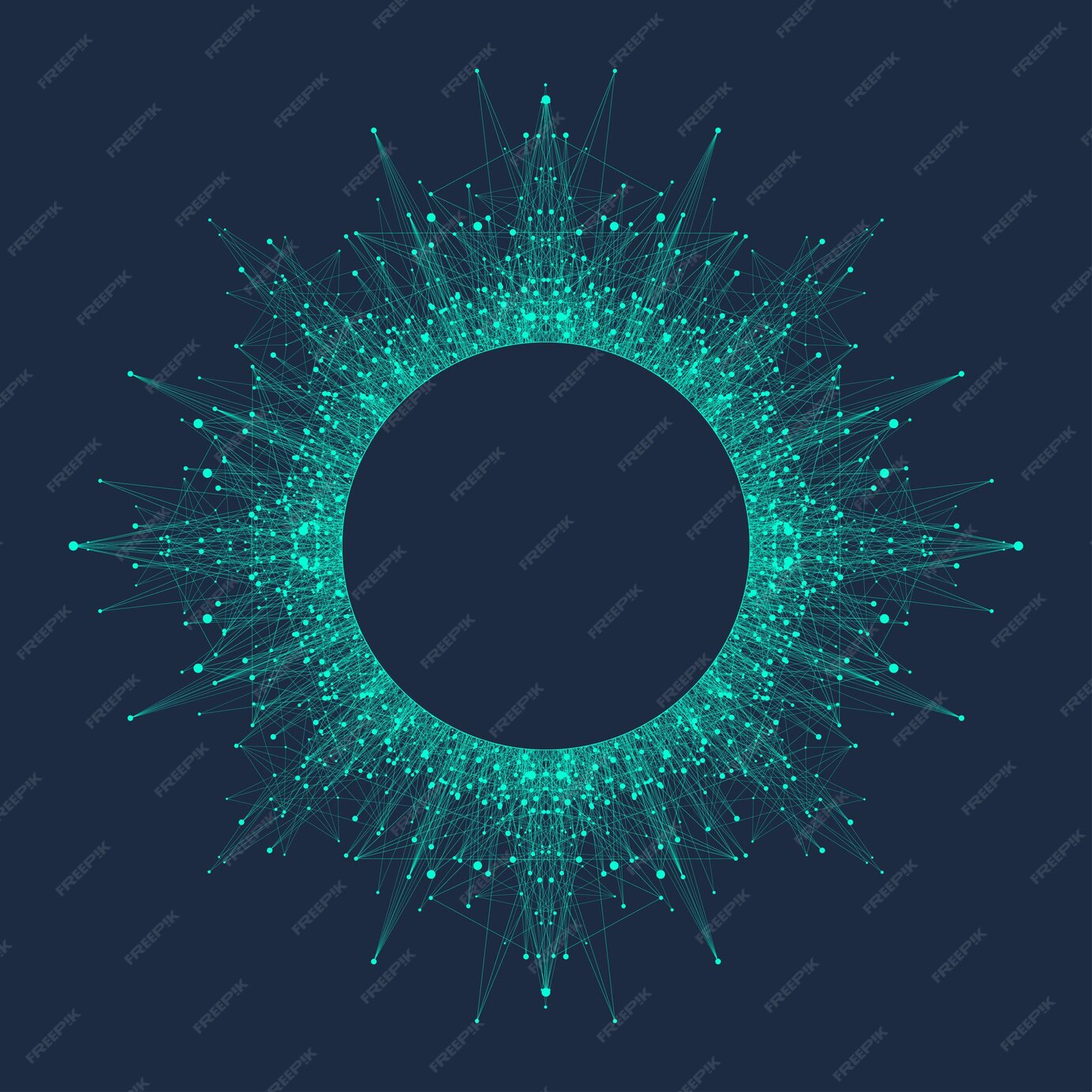 Premium Vector | Quantum computer technology concept. deep learning ...