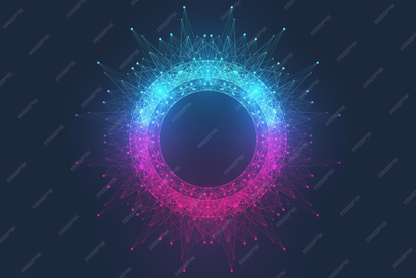 Premium Vector | Quantum computer technology concept. sphere explosion ...