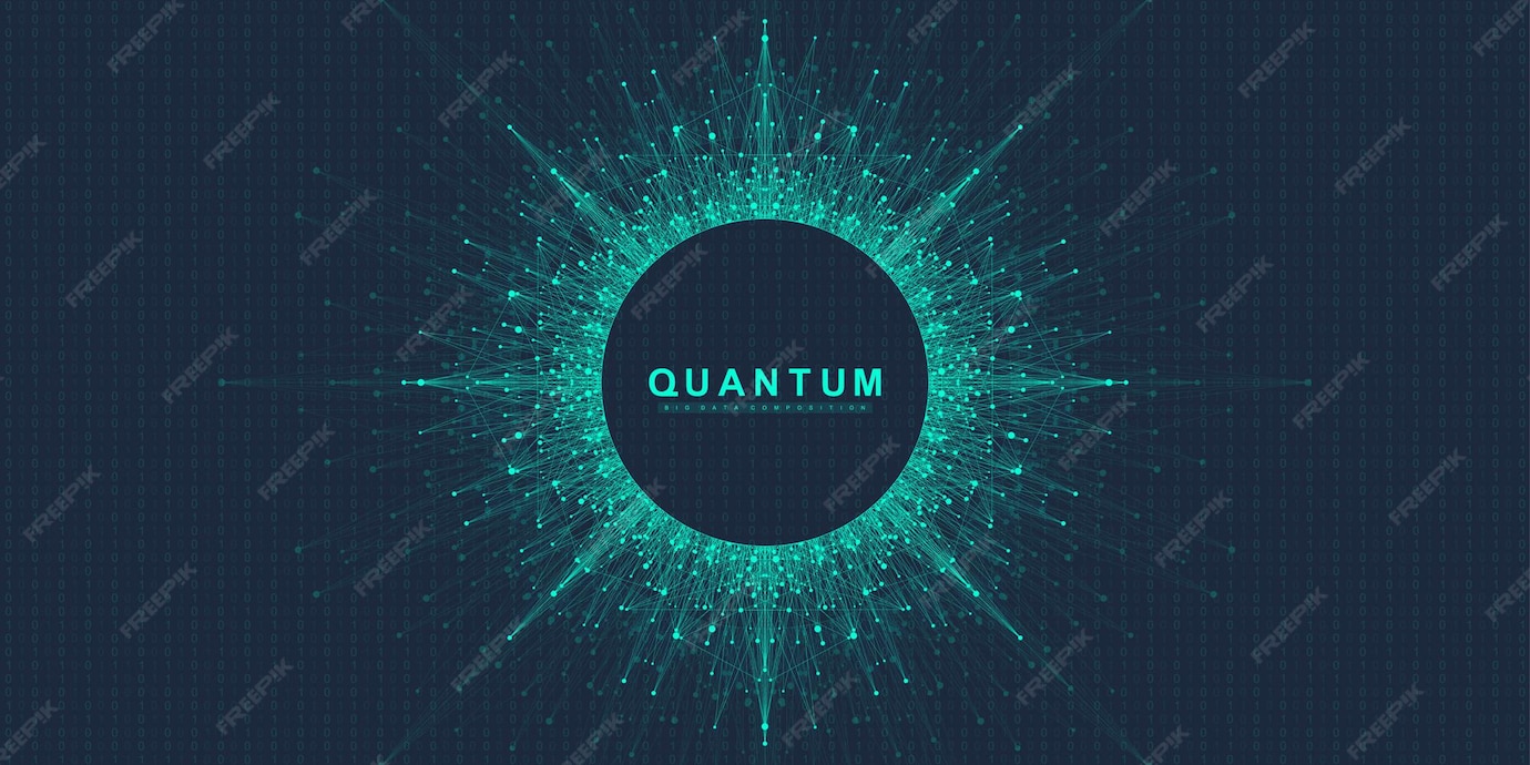 Premium Vector | Quantum computer technology concept. sphere explosion ...