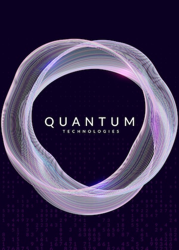Premium Vector | Quantum computing background. Technology for big data ...