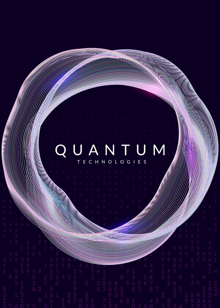 Premium Vector | Quantum computing background. Technology for big data ...