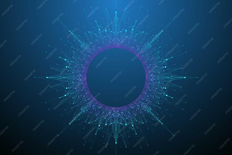 Premium Vector | Quantum computing technology concept deep learning ...