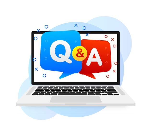 Premium Vector | Question and answer bubble chat icon vector illustration Premium Vector | Question and answer bubble chat icon vector illustration