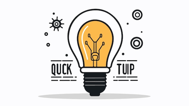 Quick Tips Badge with Light Bulb Vector Icon | Premium AI-generated vector Quick Tips Badge with Light Bulb Vector Icon | Premium AI-generated vector