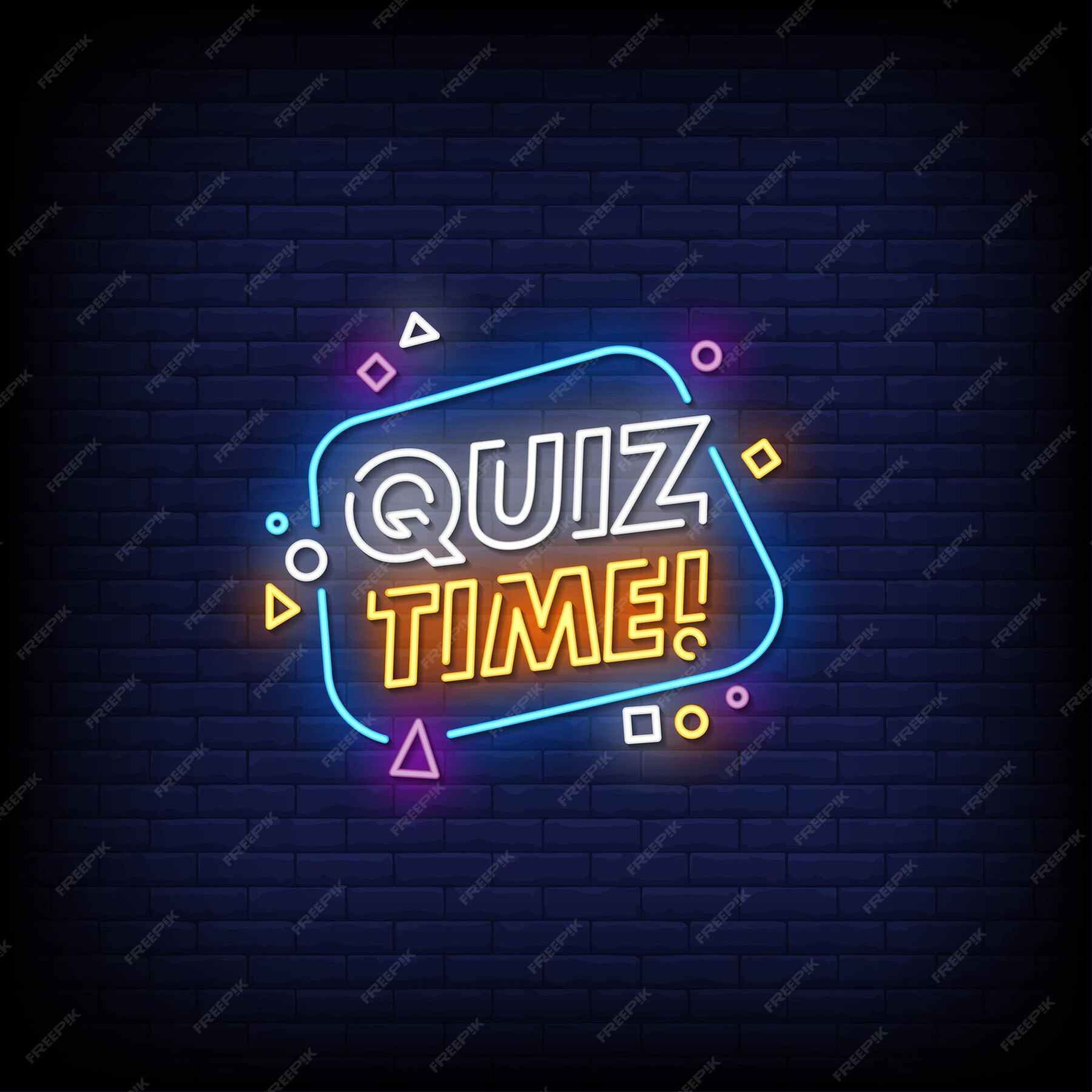 Premium Vector | Quiz time neon signs style text Premium Vector | Quiz time neon signs style text