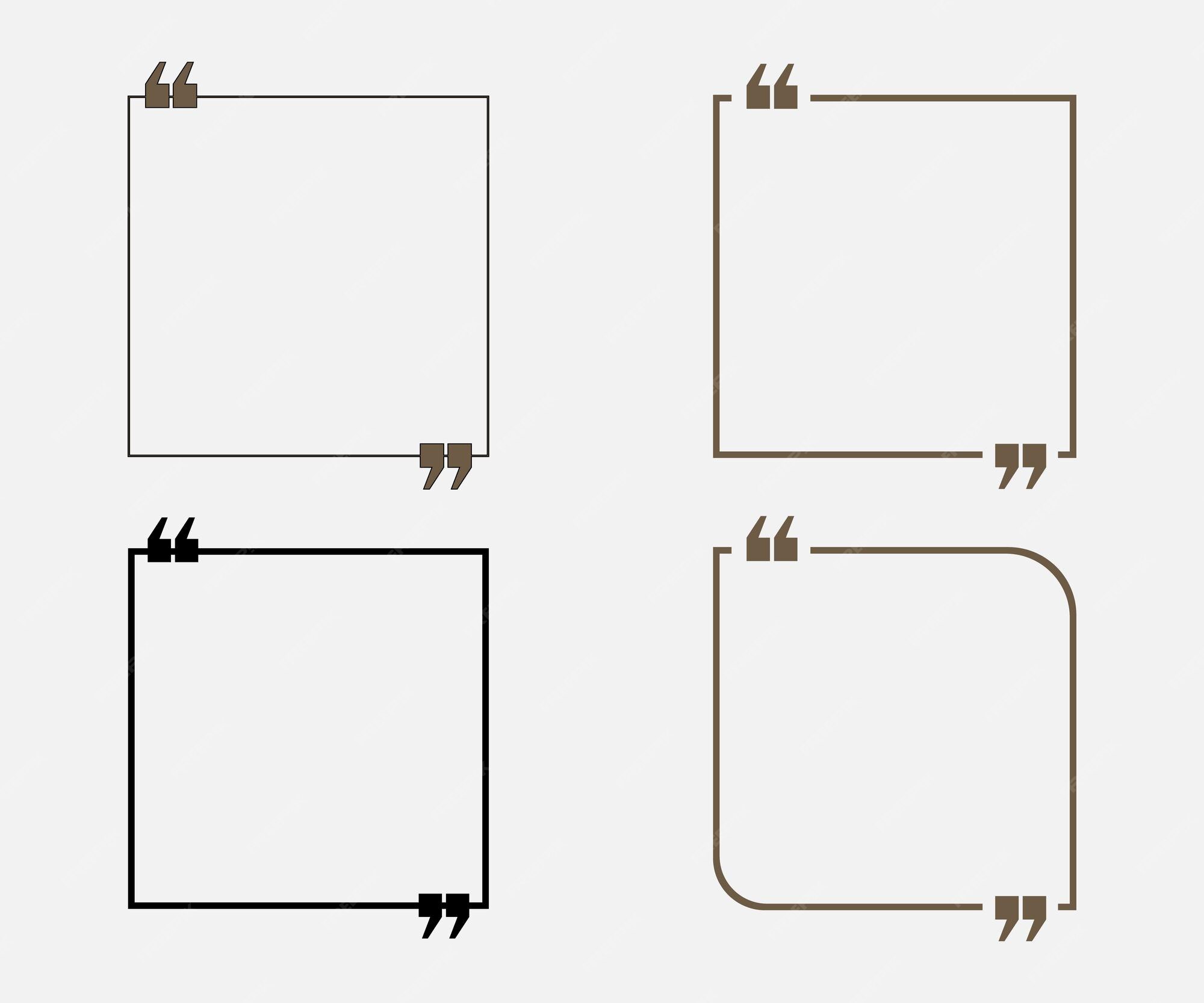 Premium Vector | Quote frame vector set Comment Premium Vector | Quote frame vector set Comment
