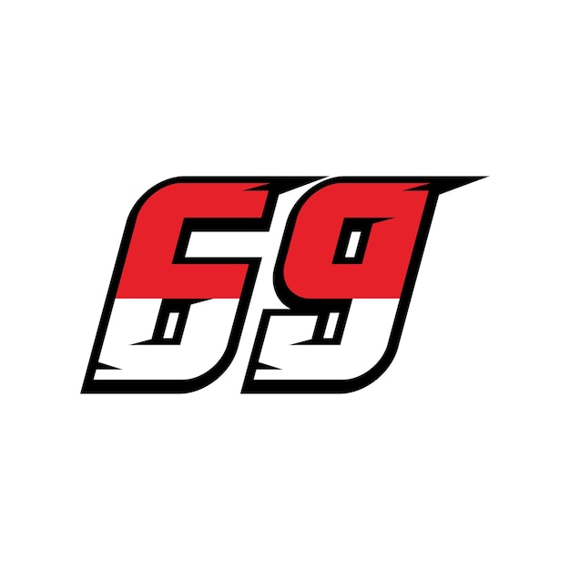 Premium Vector Racing Number 69
