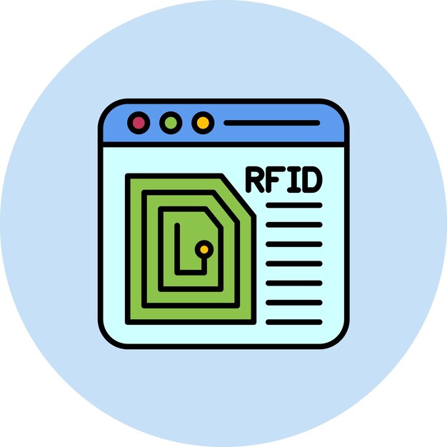 Premium Vector | Radio frequency identification flat illustration Premium Vector | Radio frequency identification flat illustration