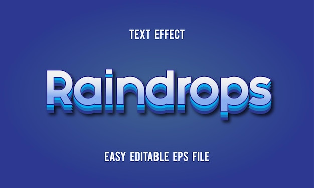 Premium Vector | Rain drops premium text effect Premium Vector | Rain drops premium text effect