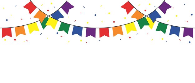 Premium Vector | Rainbow colored party buntings lgbtqi concept flat ... Premium Vector | Rainbow colored party buntings lgbtqi concept flat ...