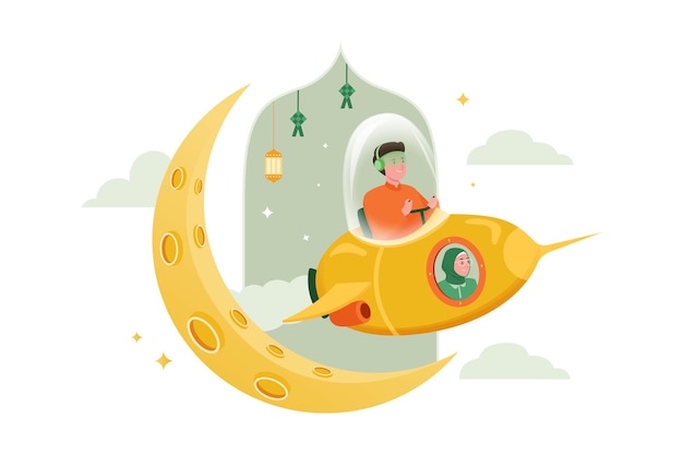 Premium Vector | Ramadan has started vector illusration Premium Vector | Ramadan has started vector illusration