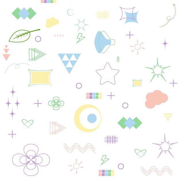 Premium Vector | Random different shapes of elements Premium Vector | Random different shapes of elements