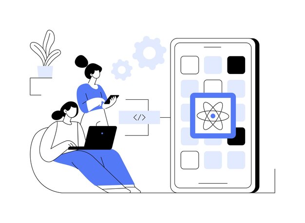 Premium Vector | React native mobile app abstract concept vector ... Premium Vector | React native mobile app abstract concept vector ...