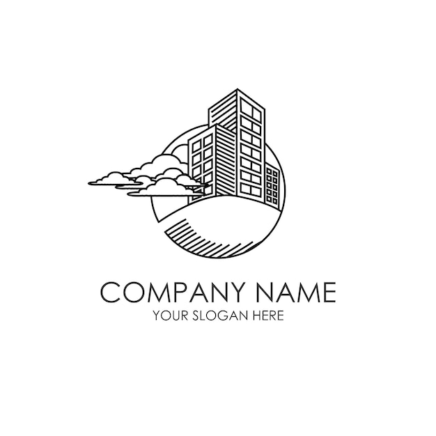 Premium Vector | Real estate monoline premium vector Premium Vector | Real estate monoline premium vector