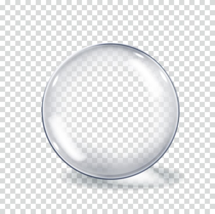 Premium Vector | Realistic 3d glass spherical ball on light background Premium Vector | Realistic 3d glass spherical ball on light background