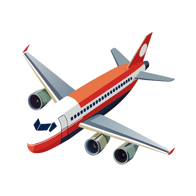 Premium Vector | Realistic Airplane Vector Illustration Concept Premium Vector | Realistic Airplane Vector Illustration Concept