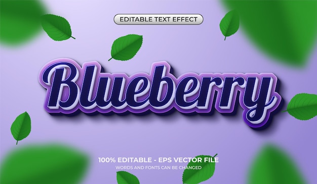 Premium Vector | Realistic blueberry text effect editable indigo and ... Premium Vector | Realistic blueberry text effect editable indigo and ...