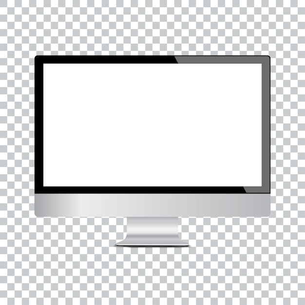 Premium Vector | Realistic computer monitor isolated on transparent ... Premium Vector | Realistic computer monitor isolated on transparent ...