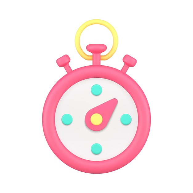 Premium Vector Realistic D Icon Countdown Circle Clock Counter Timer
