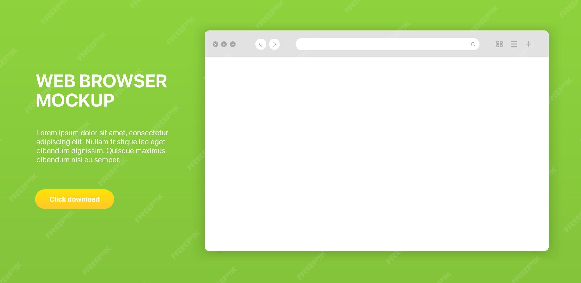 Ui Ux 웹 사이트에 대한 도구 모음 및 그림자가 있는 현실적인 검색 엔진 웹 브라우저 창 템플릿 프리미엄 벡터
