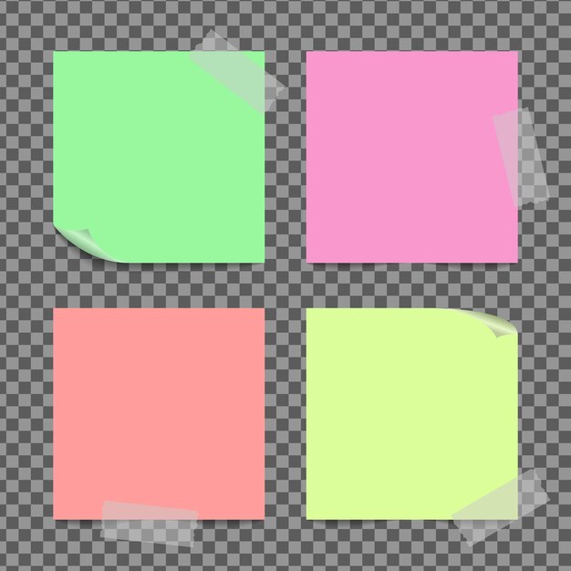 Premium Vector | Realistic sticky notes isolated Premium Vector | Realistic sticky notes isolated