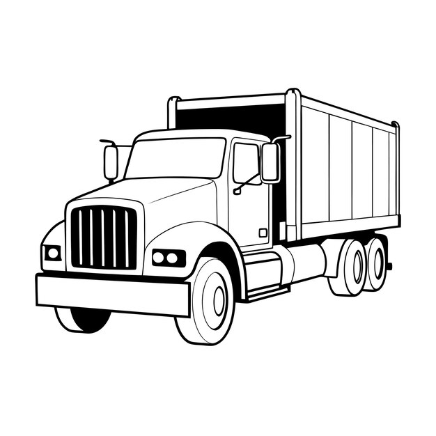 Premium Vector | Realistic Truck Vector Illustration Premium Vector | Realistic Truck Vector Illustration