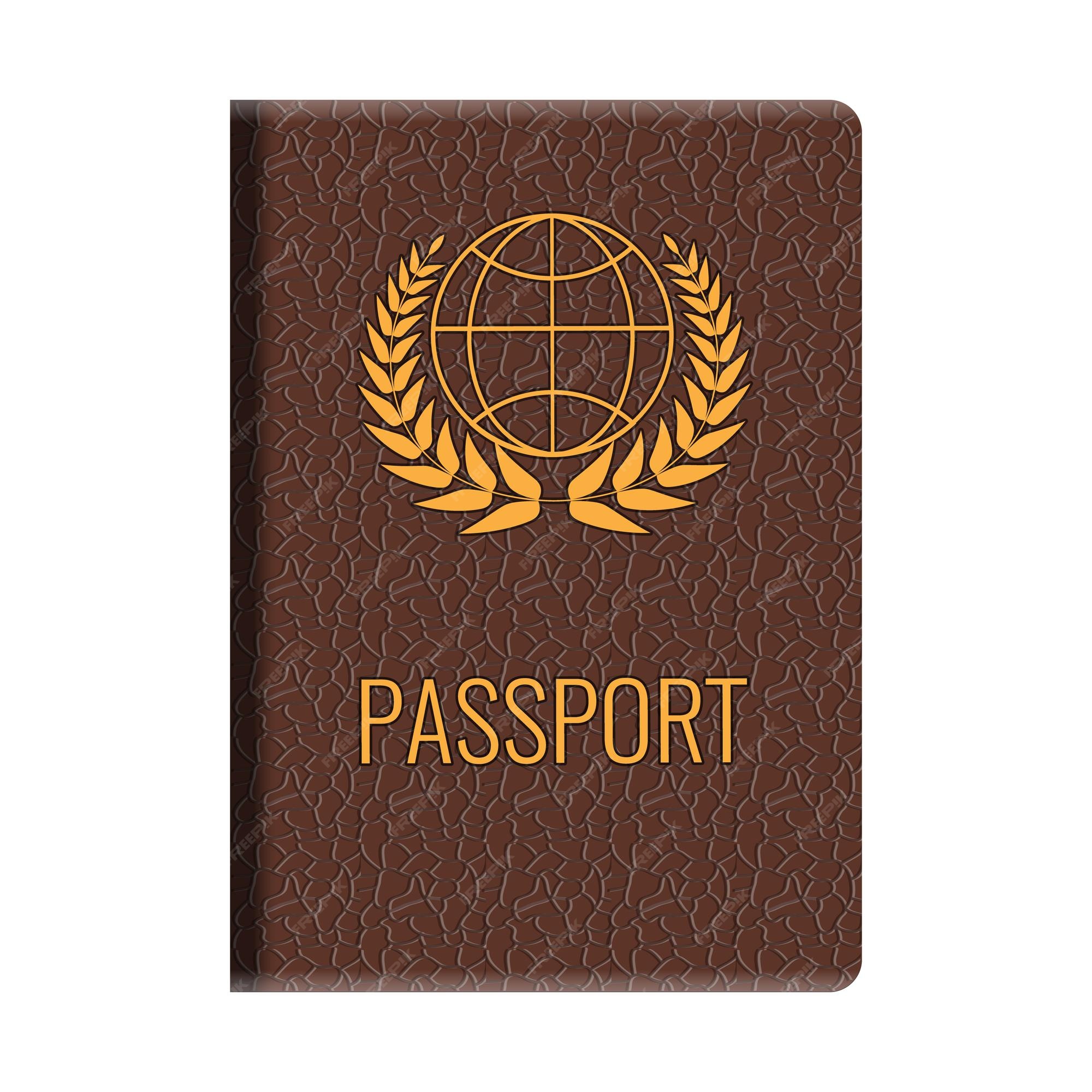 Premium Vector Realistic Vector Passport Mockup Front Cover Of High