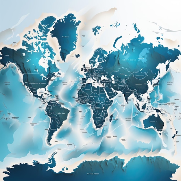 Premium Vector | Realistic Vector World Map Vector On White Background Premium Vector | Realistic Vector World Map Vector On White Background