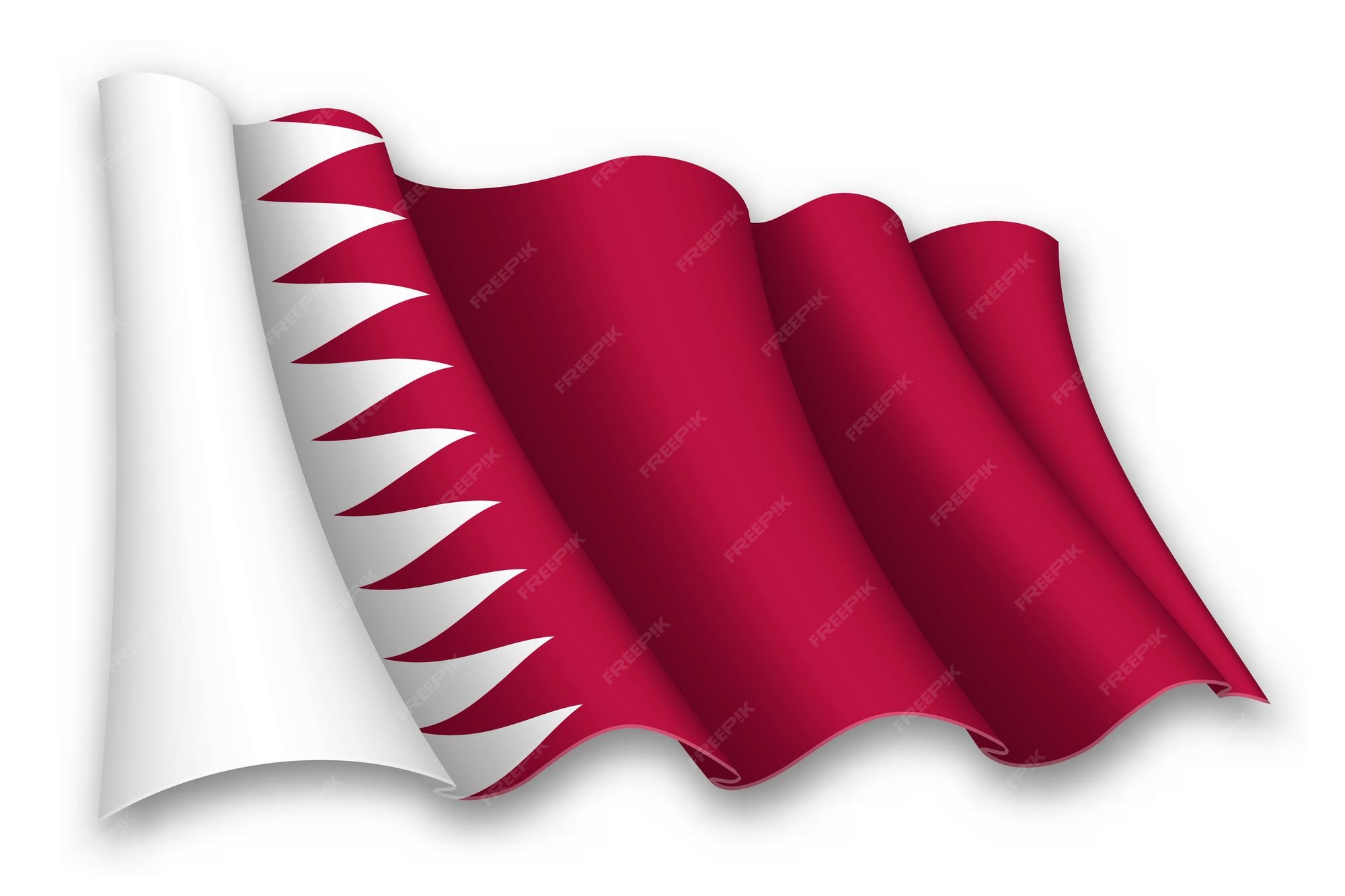 Premium Vector | Realistic waving flag of Qatar Premium Vector | Realistic waving flag of Qatar